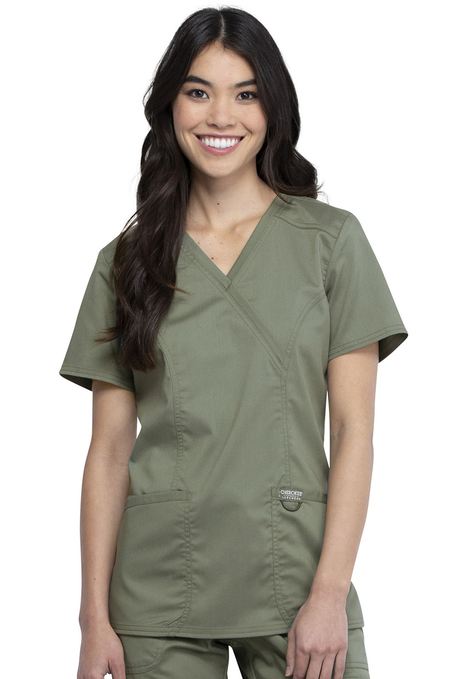 WW610 Cherokee Revolution Mock Wrap Top