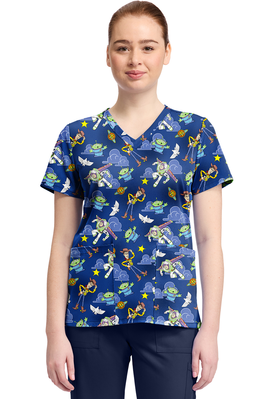 TF796 TSAR TOONIFORM PRINT TOP - ANDY'S ROOM